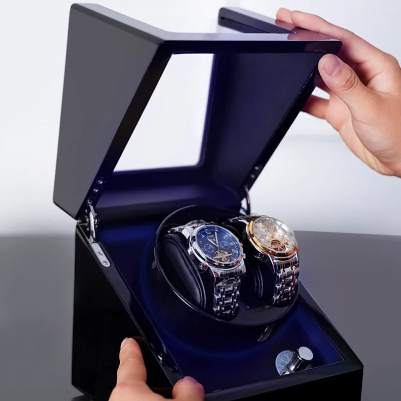 Cutie intors ceasuri iUni, Watch Winder 2, Black - eMAG.ro