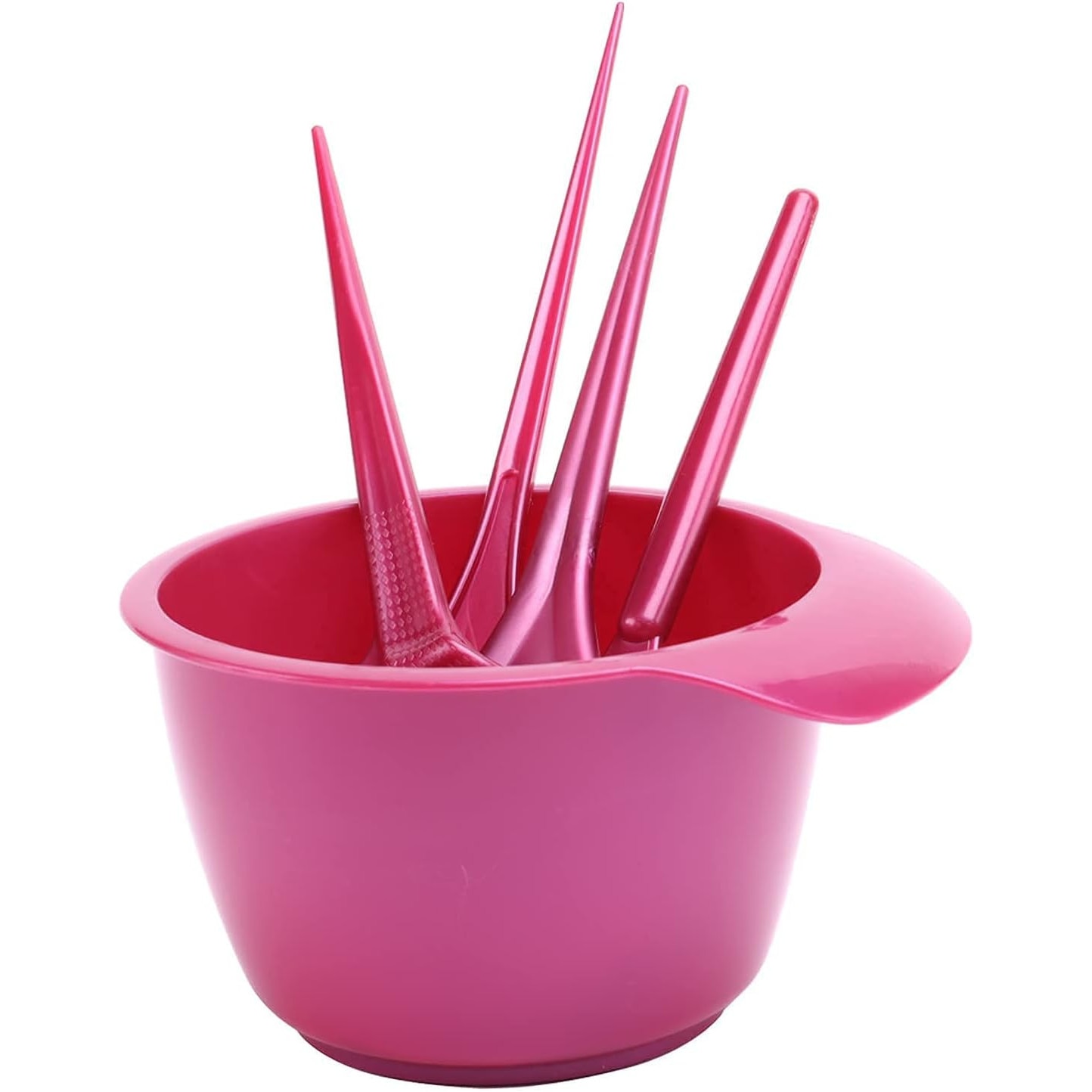 Set bol si pensule pentru vopsit parul, Ardette, SVP01, Roz bombon, 5 ...