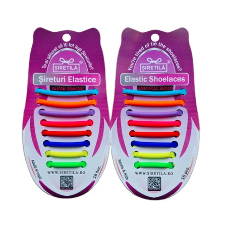Sireturi elastice din silicon pentru pantofi sport, JENUOS®, Functie NO ...