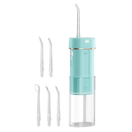 Irigator oral profesional pentru dus bucal, cu 6 capete si 3 moduri de functionare, rezervor de ...