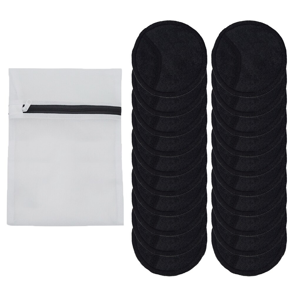 Dischete demachiante reutilizabile Cozevdnt, Bumbac/Bambus, Negru, 20 ...