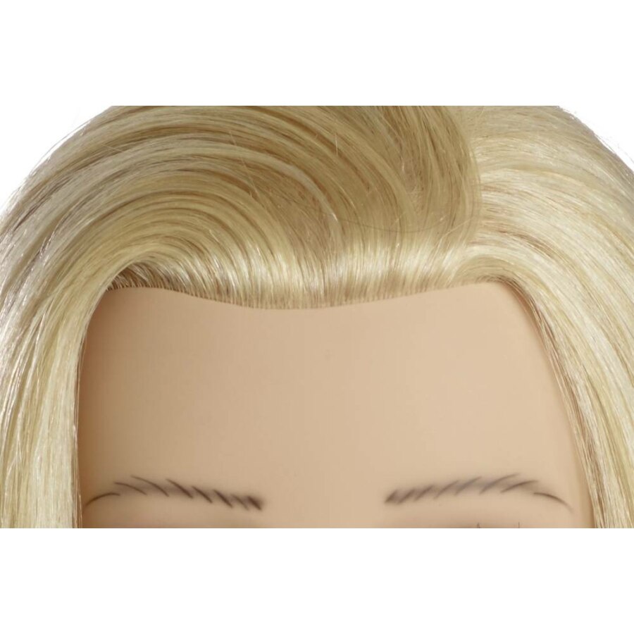 Cap de papusa modelator, L'Image, 60cm, cu par blond deschis natural ...