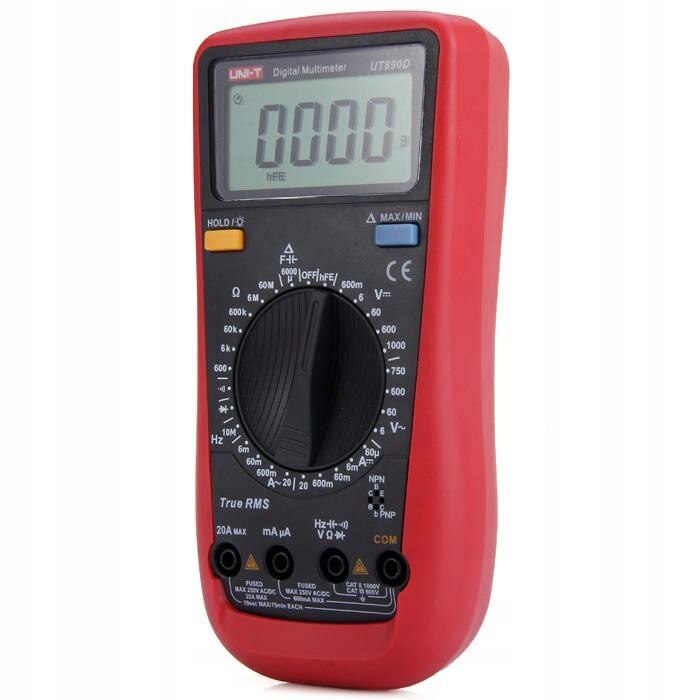 Multimetru digital, UNI-T, LCD, Rosu/ Negru - eMAG.ro