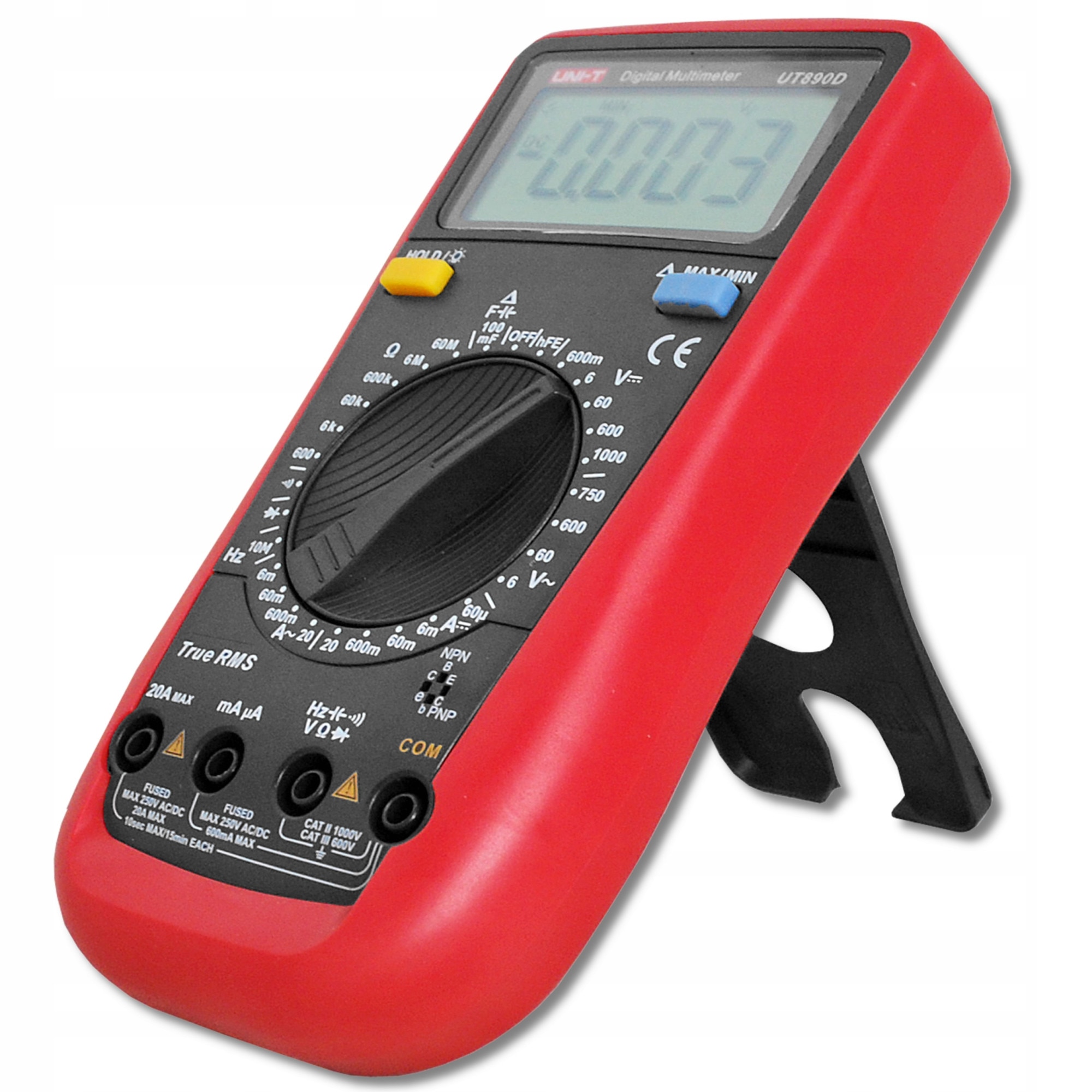 Multimetru digital, UNI-T, LCD, Rosu/ Negru - eMAG.ro