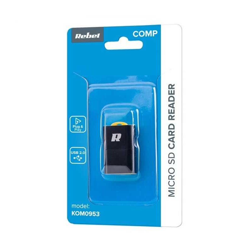 Cititor carduri MicroSD negru R60 REBEL KOM0953 - eMAG.ro