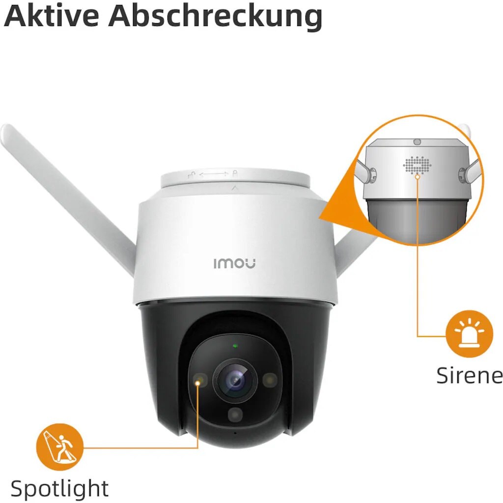 Camera IP exterior wireless 4MP Full Color, PTZ, LED 30m, IP66 ...