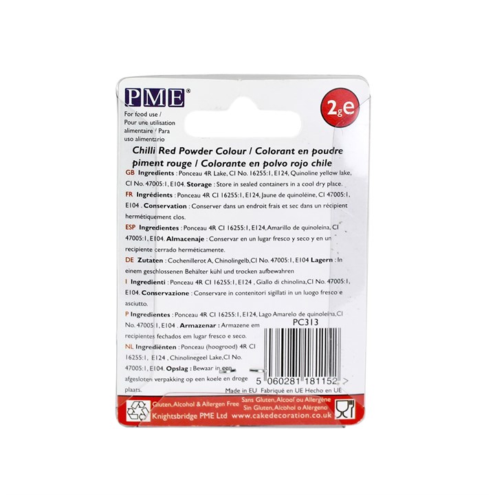 Colorant alimentar pudra, Rosu 2g, PME - eMAG.ro