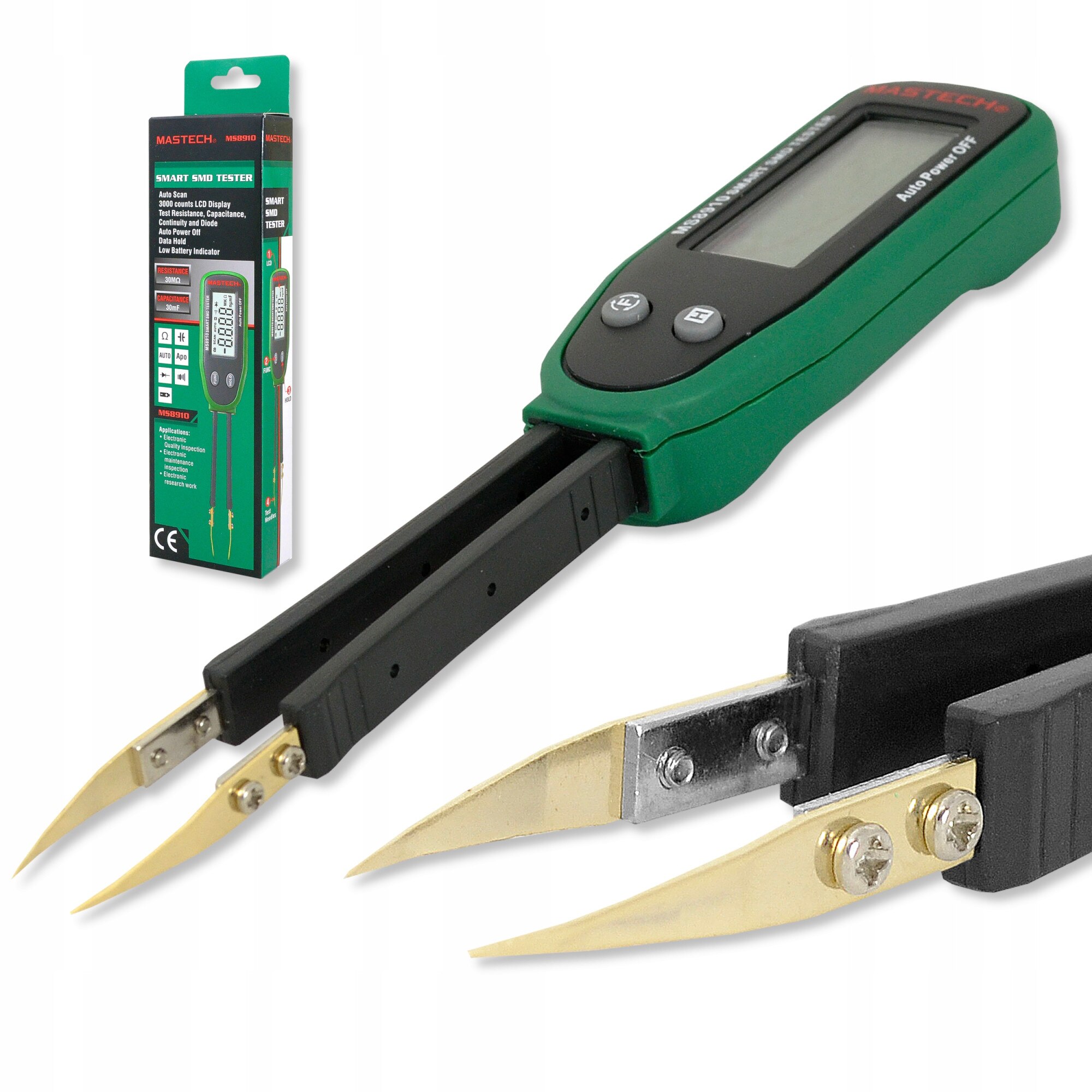 Multimetru SMD inteligent, Mastech, Autoscan, 2 Pini, Negru/Verde - eMAG.ro