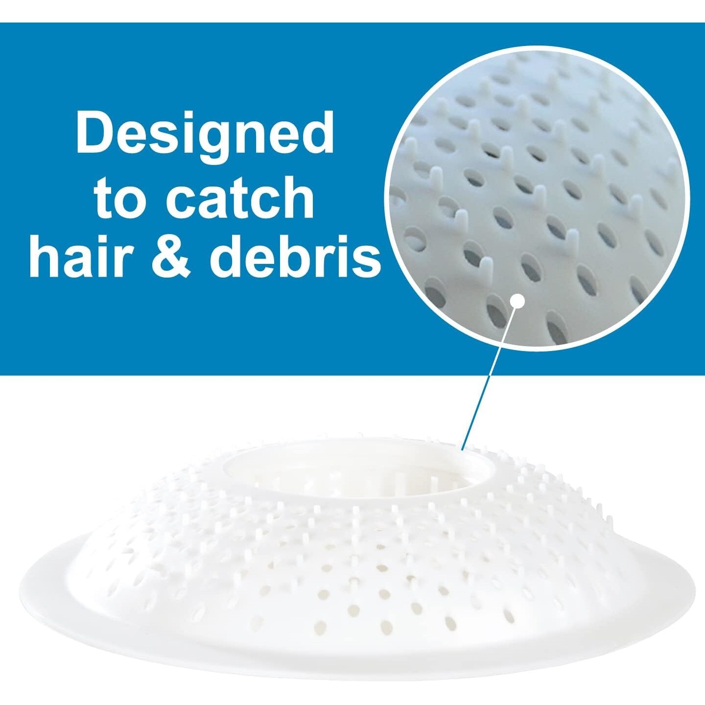 Set 3 dopuri de scurgere pentru chiuveta si cada, Plastic, Alb - eMAG.ro