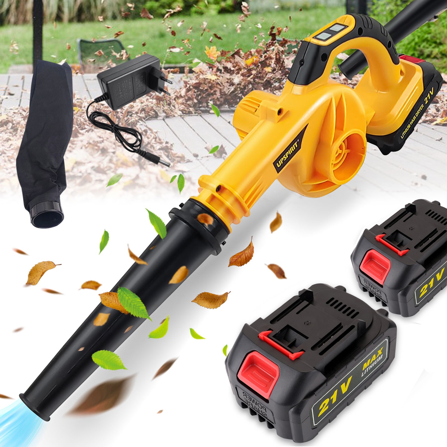 Suflanta aer si aspirator 2 in 1, XinXu, 2 trepte de viteza, 16000r/min, 1500MAh, Pentru ...