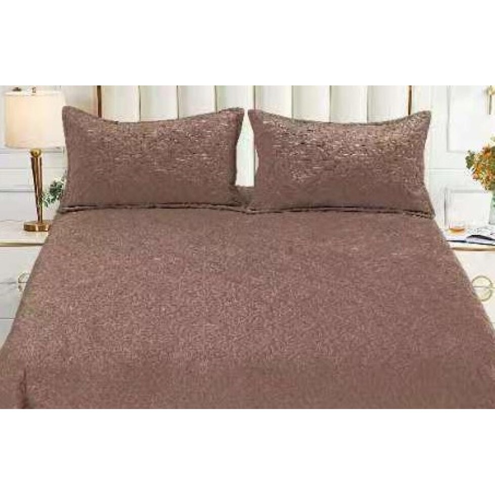 Cuvertura de pat dublu si 2 fete de perna, Model Matlasat, Uni, 3 piese, 2 persoane, 220x240cm ...