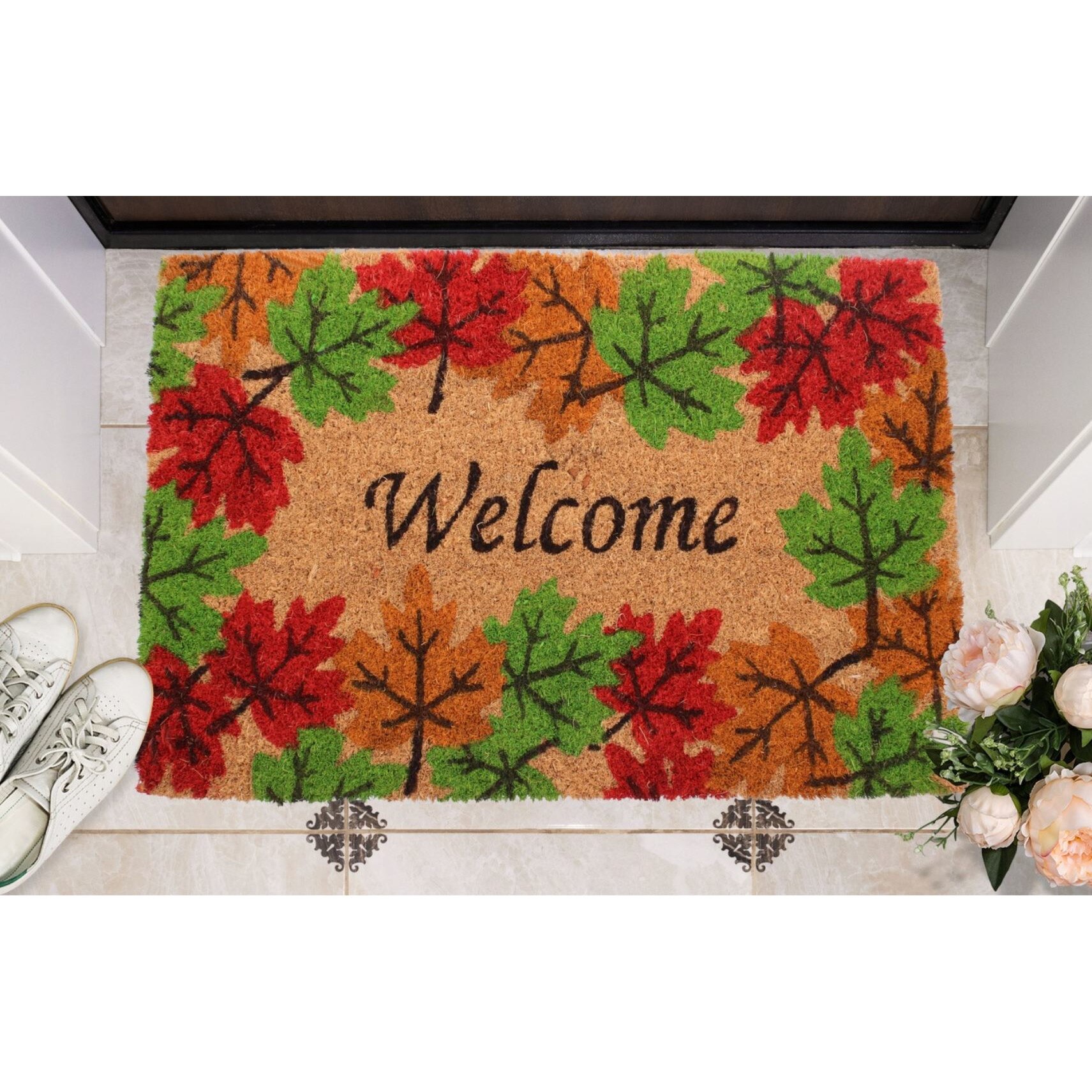 Őszi Welcome mintás kókuszrost lábtörlő - 40X60 cm - A modell - eMAG.hu