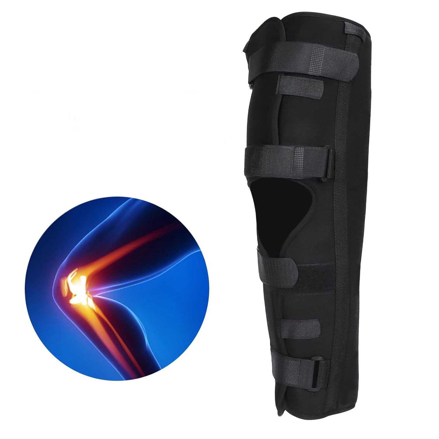 Orteza de genunchi fixa, YHJ, neagra, marimea L - eMAG.ro