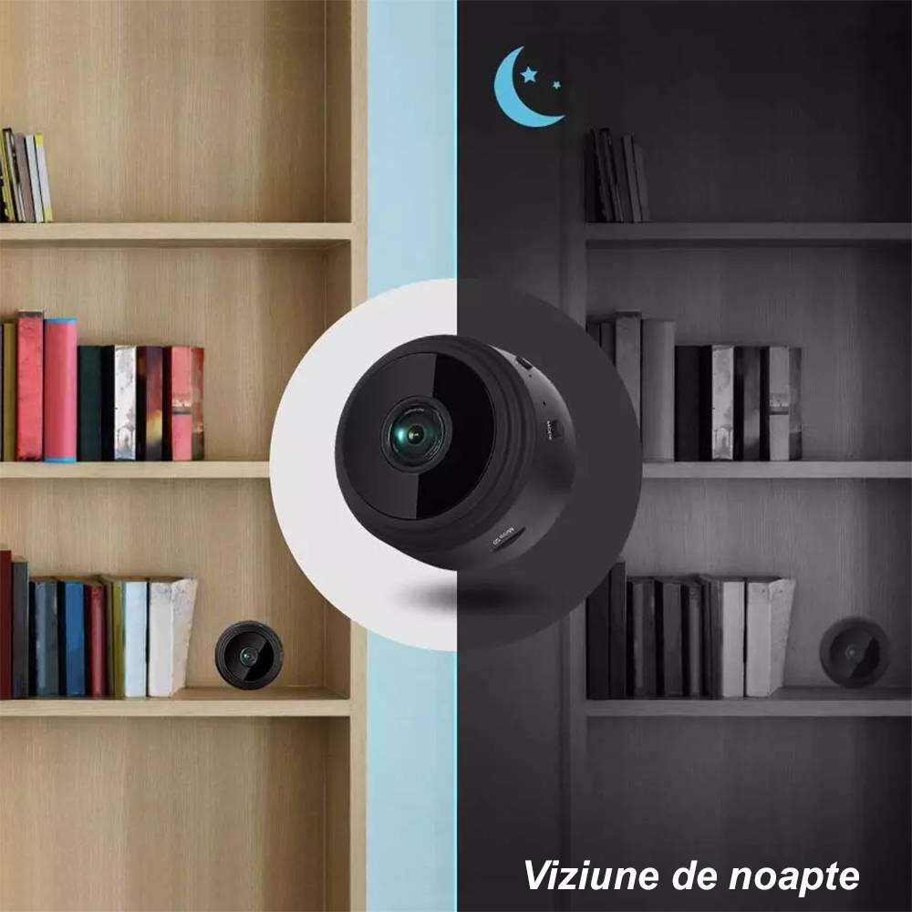 Mini Camera Spion EDAR Pentru Supraveghere, Wifi, Magnetica, HD ...