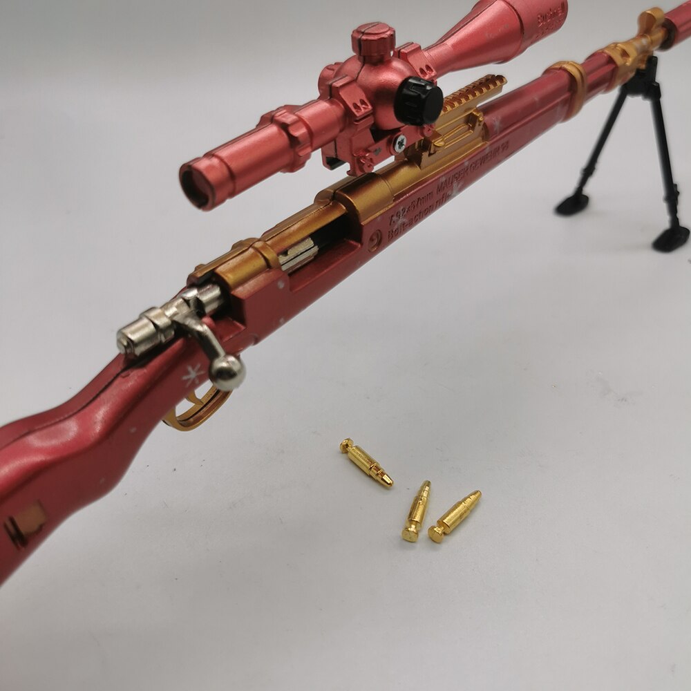 Miniatura de colectie Pusca Sniper 42 cm, integral din metal, Karabina ...