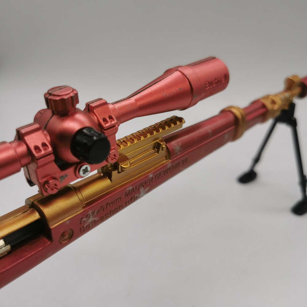 Miniatura de colectie Pusca Sniper 42 cm, integral din metal, Karabina ...