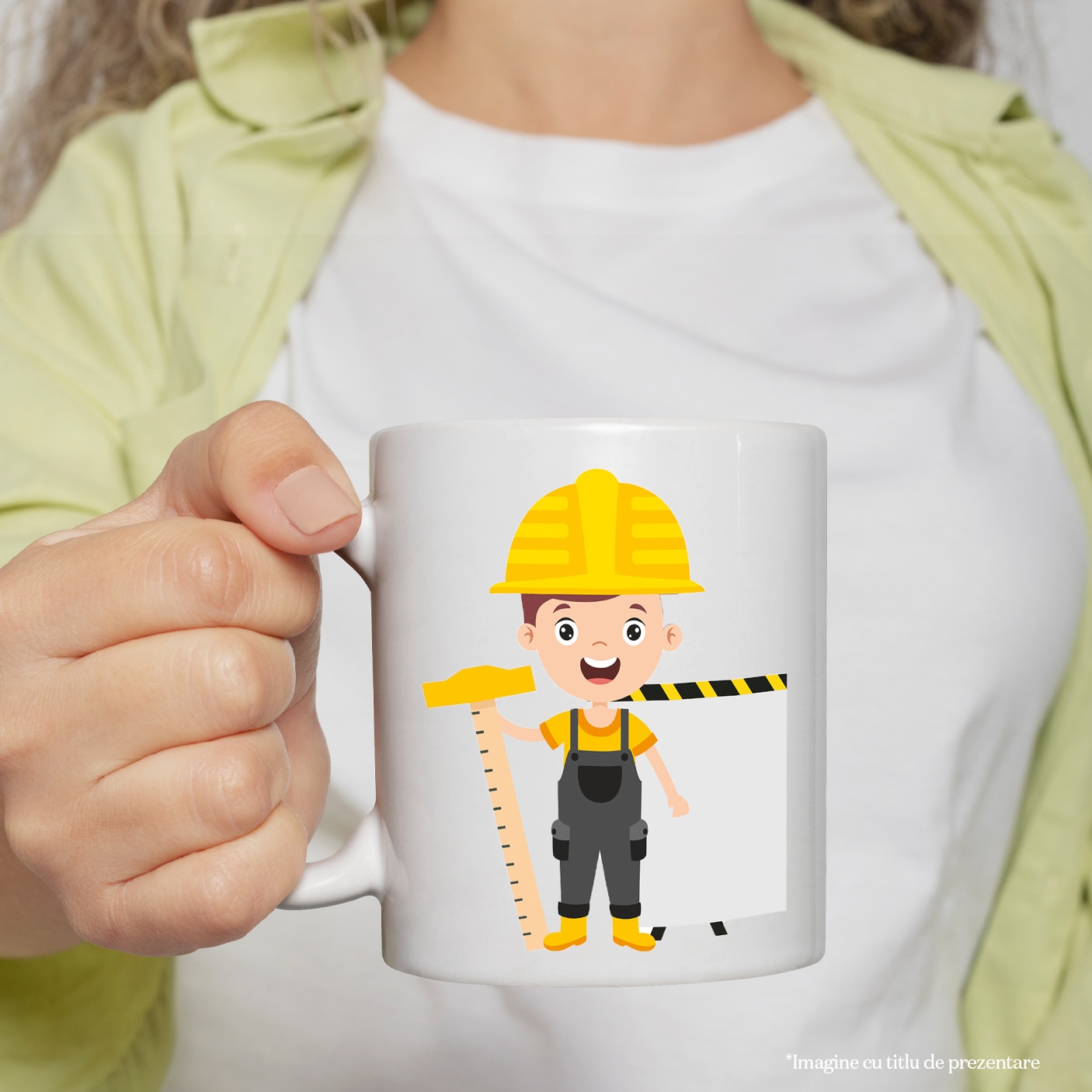 Cana Cu Muncitor, Constructii, Masurat, Casca, Salopeta, Cizme ...