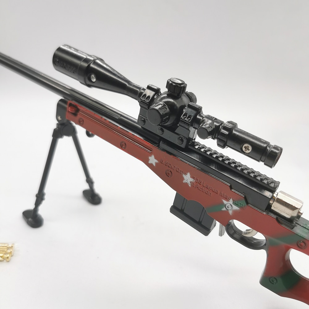 Jucarie Miniatura de colectie Pusca Sniper 42 cm, integral din metal ...