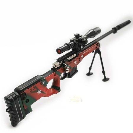 Jucarie Miniatura de colectie Pusca Sniper 42 cm, integral din metal ...