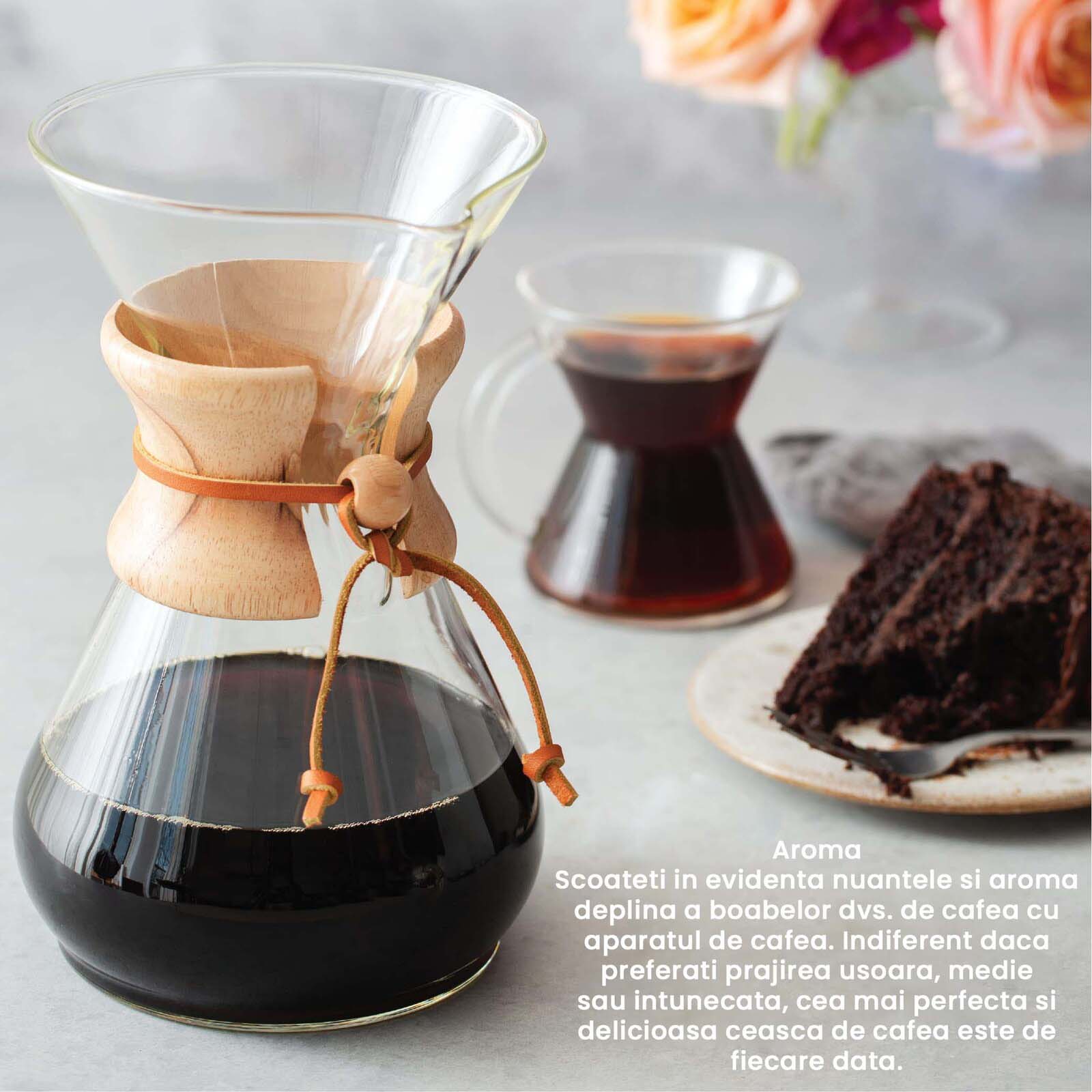 Fierbator pentru cafea, Amtok, 600 ml, Sticla securizata, 1 filtru ...