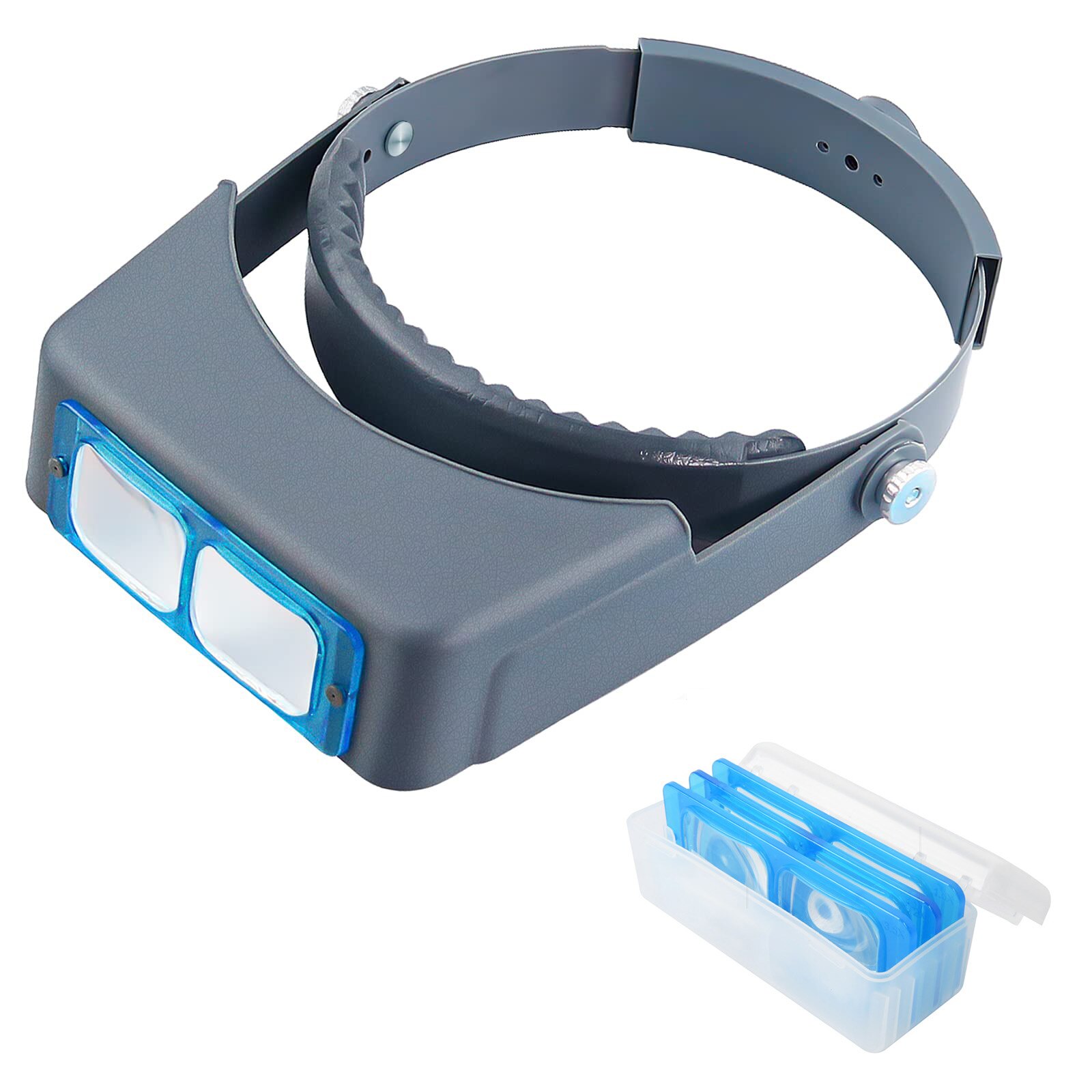 Lupa de cap cu 4 tipuri de lupe si cutie de depozitare, Sundiguer ...