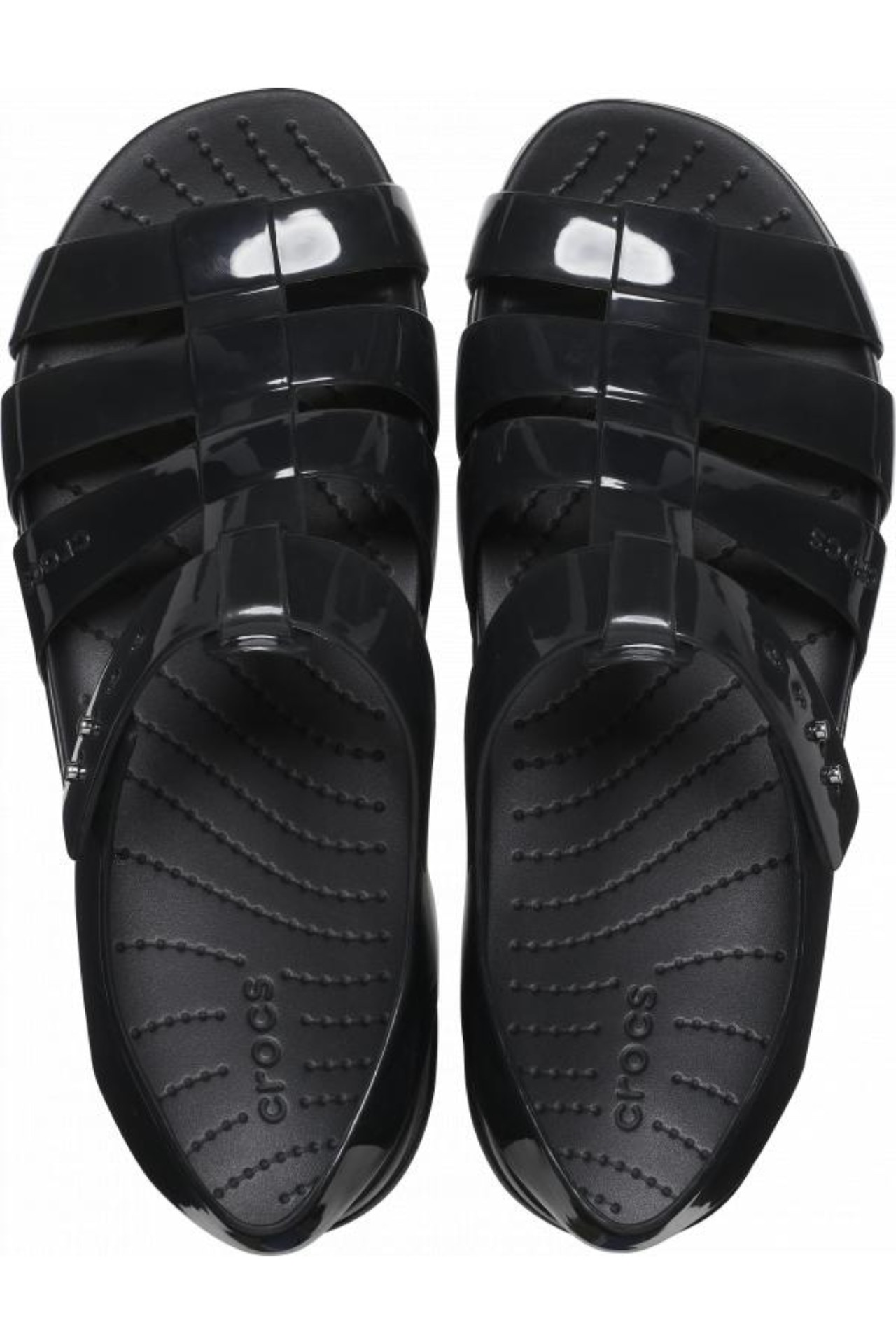 Sandale Femei, Crocs, Splash Glossy Fisherman Negru - eMAG.ro