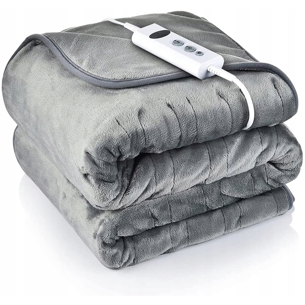 Patura electrica, FlareMore, 135 cm x 185 cm, Gri - eMAG.ro