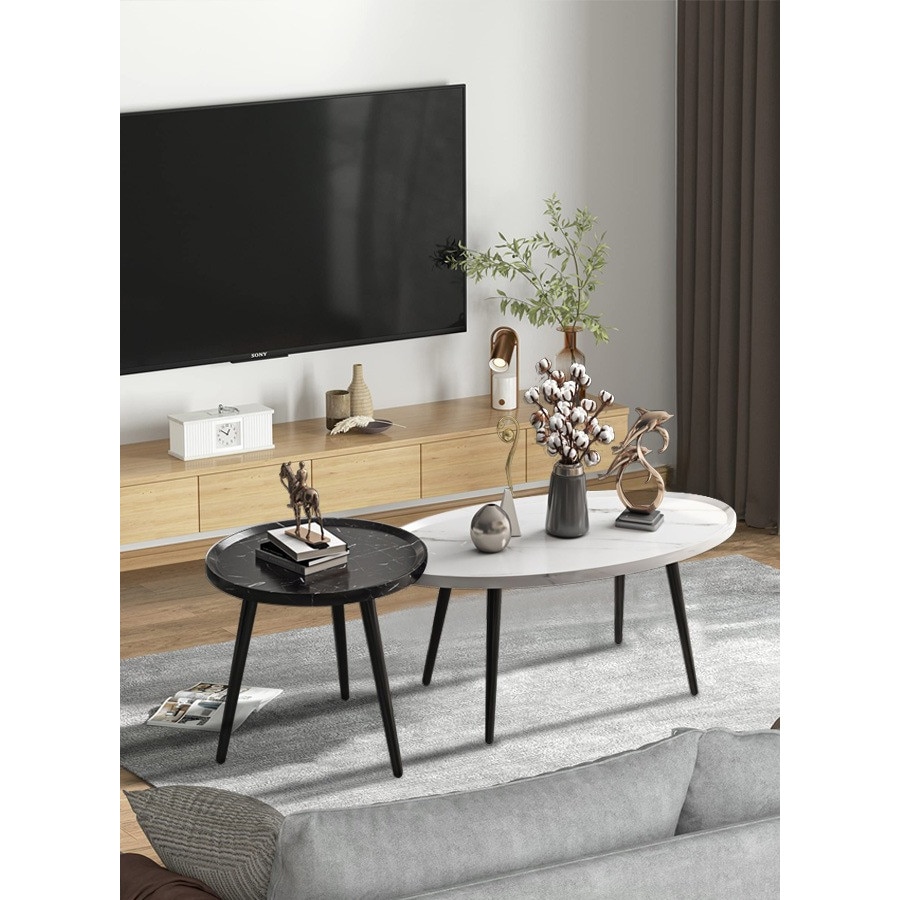 Set de 2 mese de capat, masa de cafea combinate cu dimensiuni, noptiere, mese de capat, masa ...