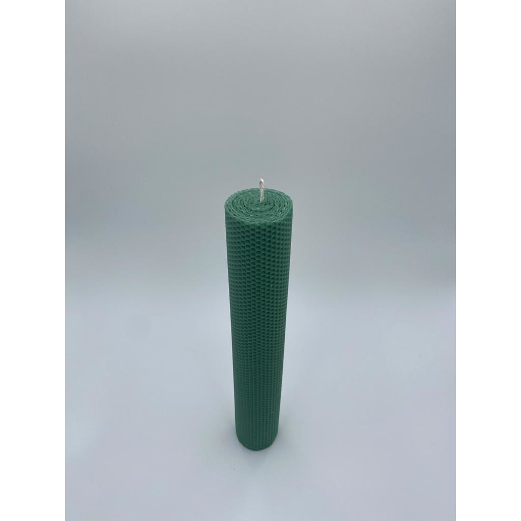 Lumanare de nunta verde smarald, 100% handmade din ceara naturala de ...