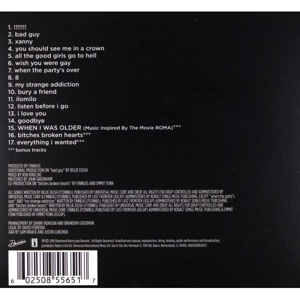 Billie Eilish: When We All Fall Asleep, Where Do We Go? (Deluxe) [CD ...