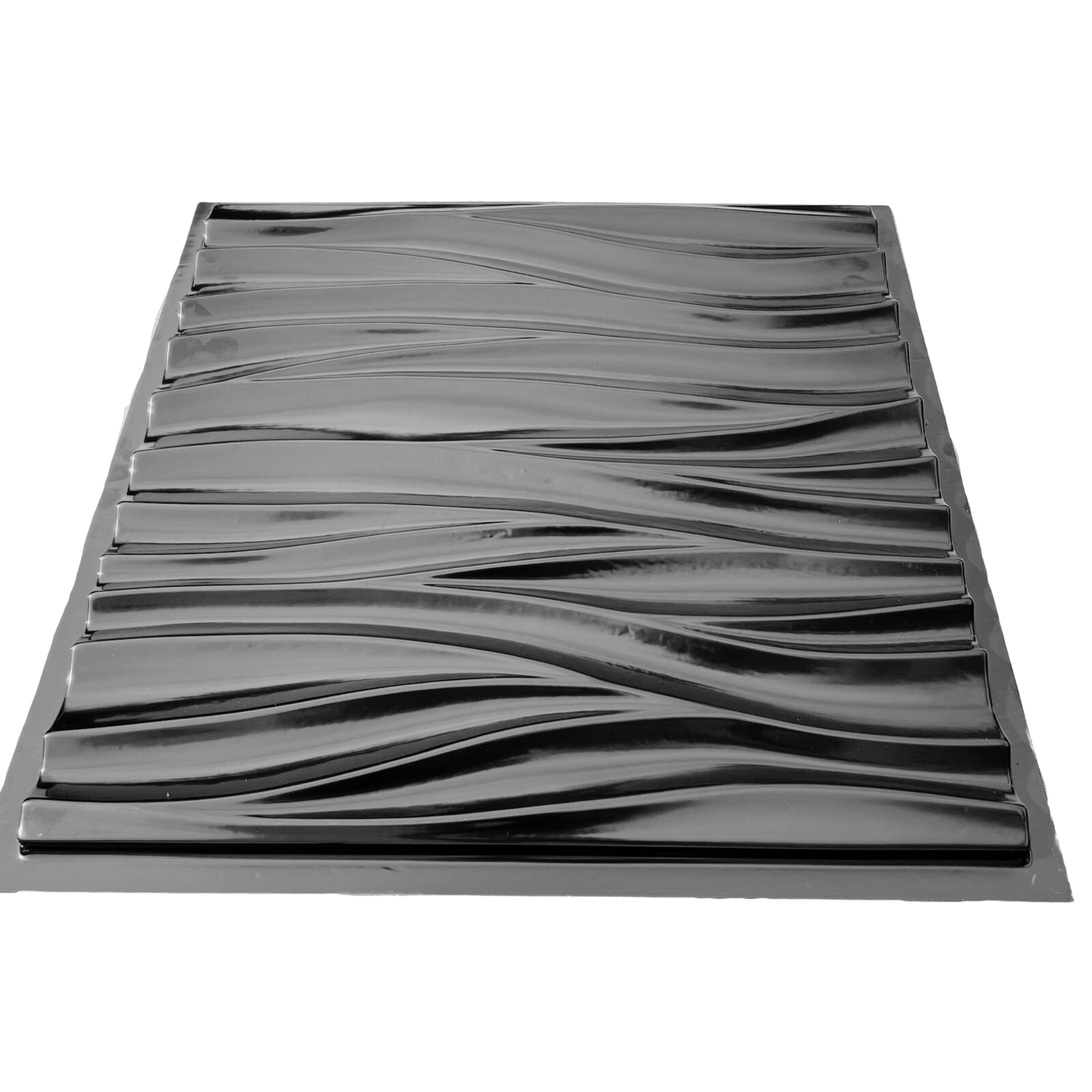 Matrita panou decorativ 3D, model Cursi, plastic ABS, negru, 50x50cm ...