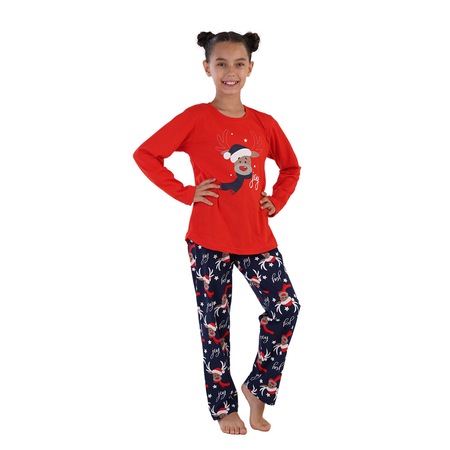 Pijamale copii, fetite, Vienetta, model Craciun - Joe the Reindeer ...
