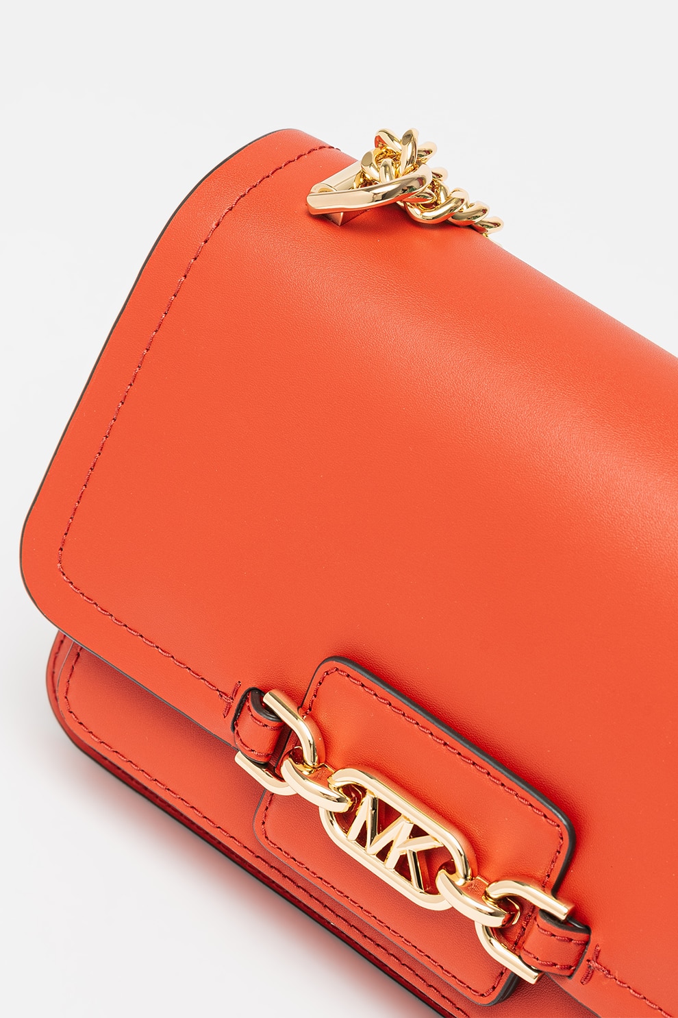 Michael Kors, Geanta crossbody de piele cu clapa Heather, Rosu - eMAG.ro