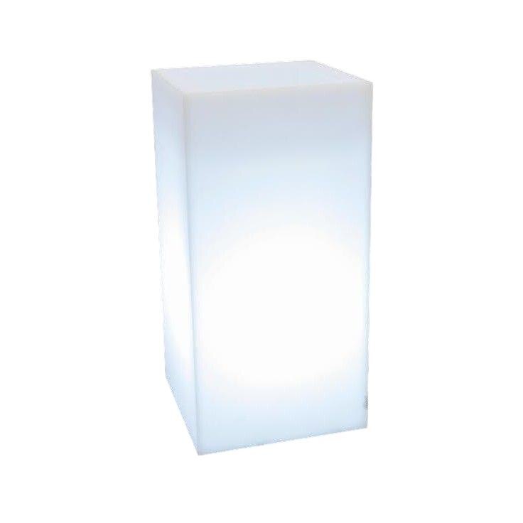 Ghiveci inalt, Monumo, alb, cu iluminare - eMAG.ro