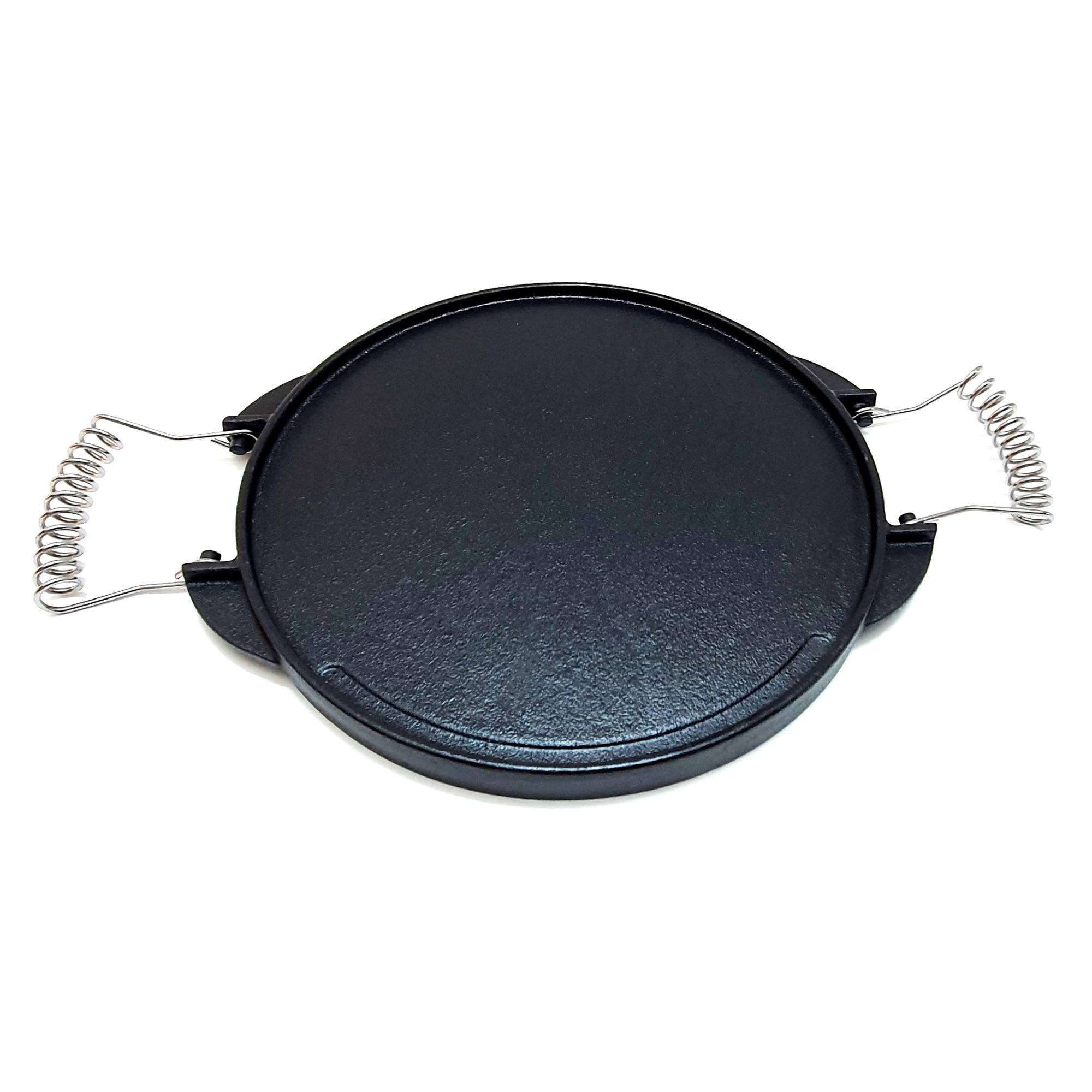 Gratar rotund din fonta emailata, doua suprafete de gatit, 25cm, 8mm ...