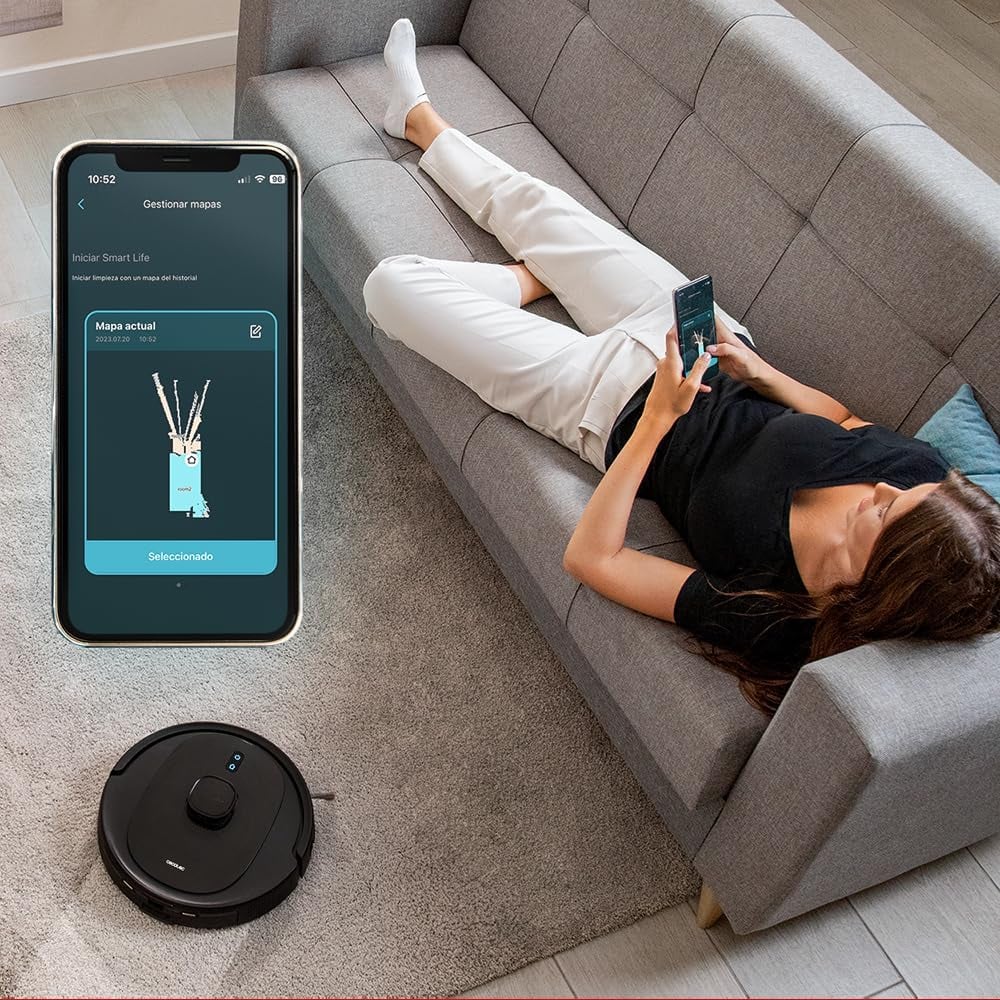 Robot de aspirare Conga 7490,4 in 1,2600 Pa, Laser, Autonomie 120 ...