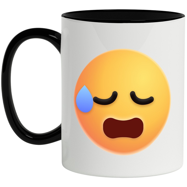 Cana Cu Emoticon, Emoji, Suparare, Fata Trista, Multicolor 330 ml ...