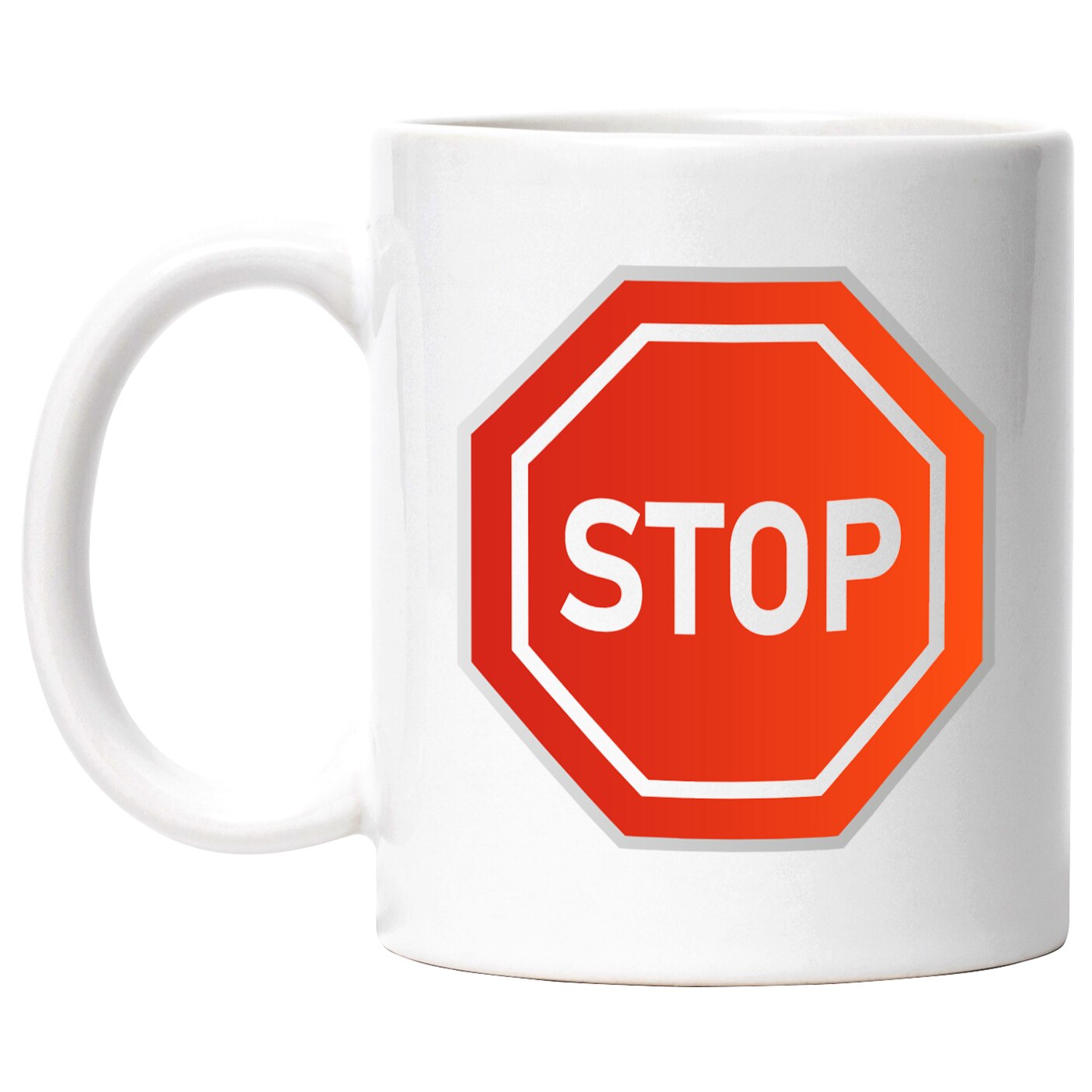 Cana Cu Stop, Semn, Circulatie, Oprire, Multicolor 330 ml, Ceramica cu ...