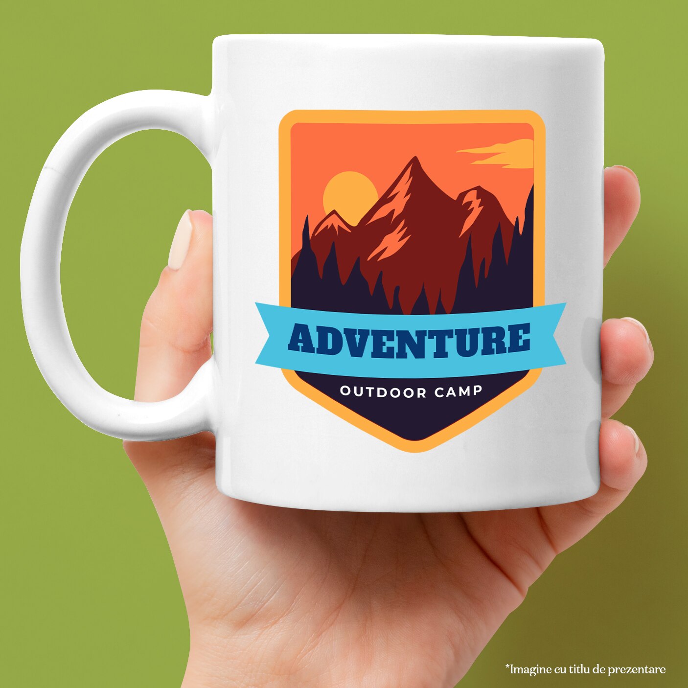 Cana Cu Mesaj In Engleza Adventure Outdoor Camp, Munte, Apus, Brazi ...