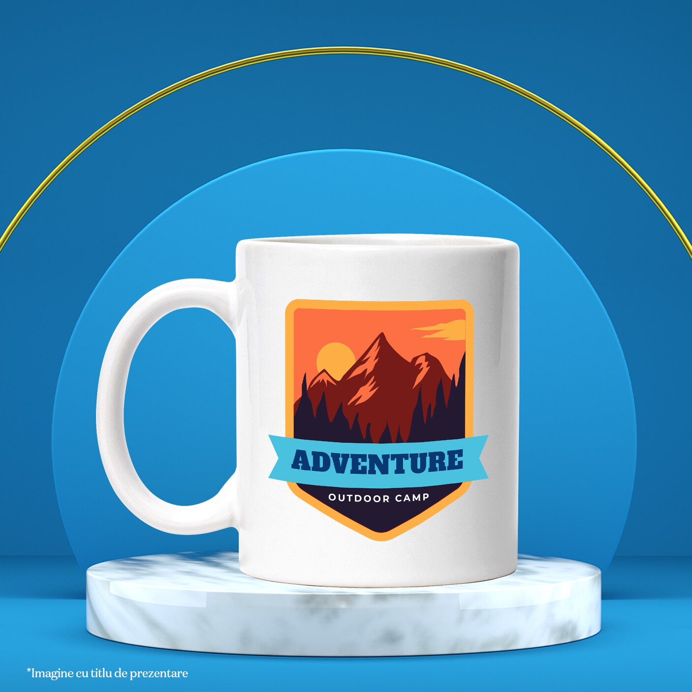 Cana Cu Mesaj In Engleza Adventure Outdoor Camp, Munte, Apus, Brazi ...