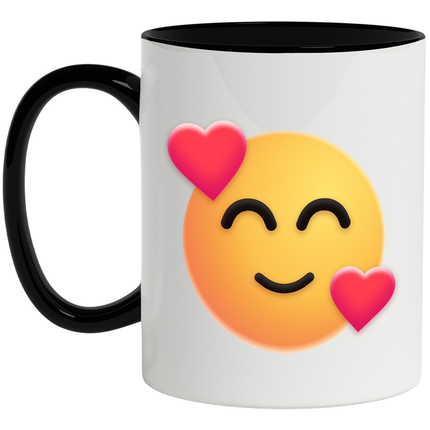 Cana Cu Emoticon, Inimi, Iubire, Emoji, Multicolor 330 ml, Ceramica cu ...