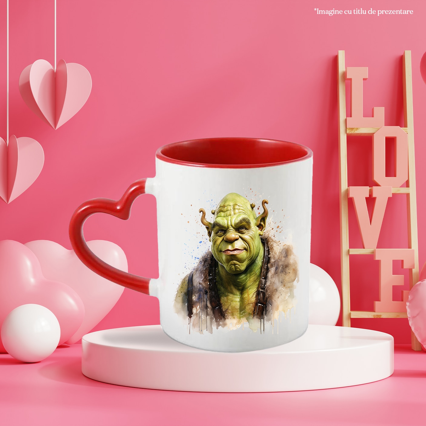 Bögre Shrekkel, Portré, Capcaun, Karakter, Mellény, Pöttyös, Többszínű ...