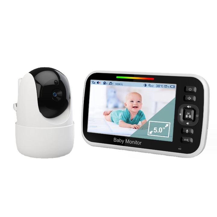 Baby Monitor cu Camera Video-Audio pentru supraveghere bebelusi fara ...