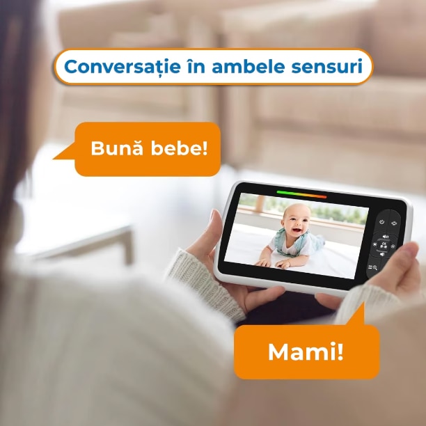 Baby Monitor cu Camera Video-Audio pentru supraveghere bebelusi fara ...