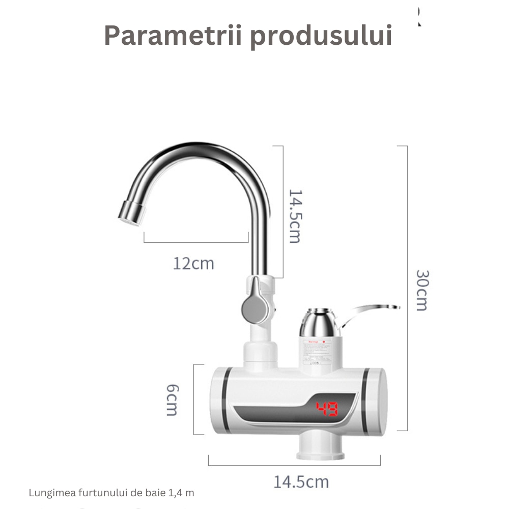 Robinet electric cu para dus pentru apa calda Instant, montare pe ...