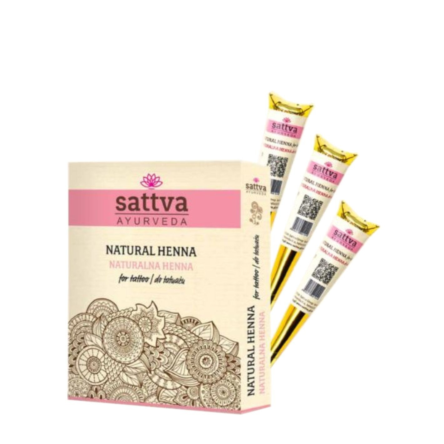Set Henna tatuaje temporare 12 bucati - Sattva Ayurveda - eMAG.ro