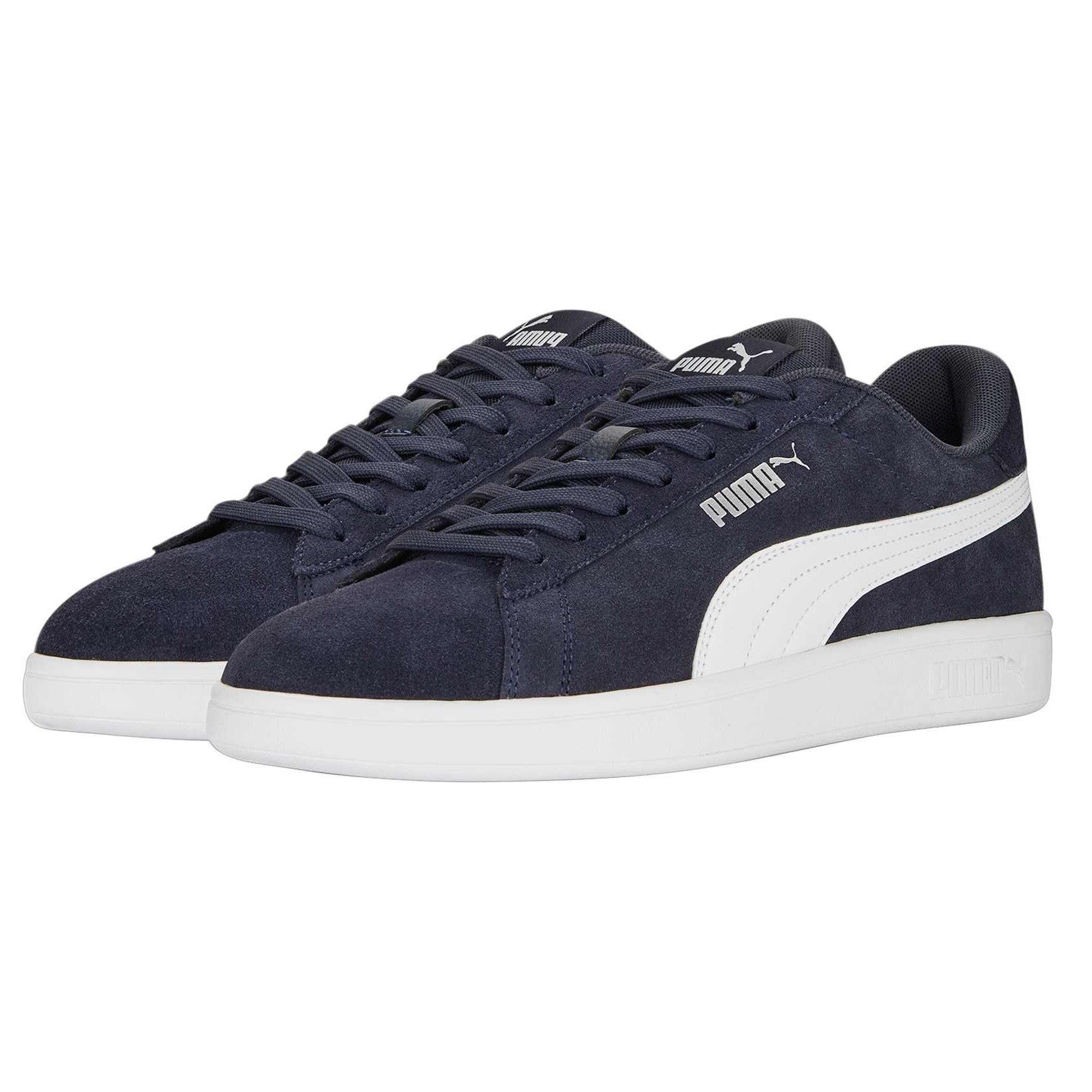 Puma, Pantofi sport de piele intoarsa cu insertii de piele Smash 3.0 ...