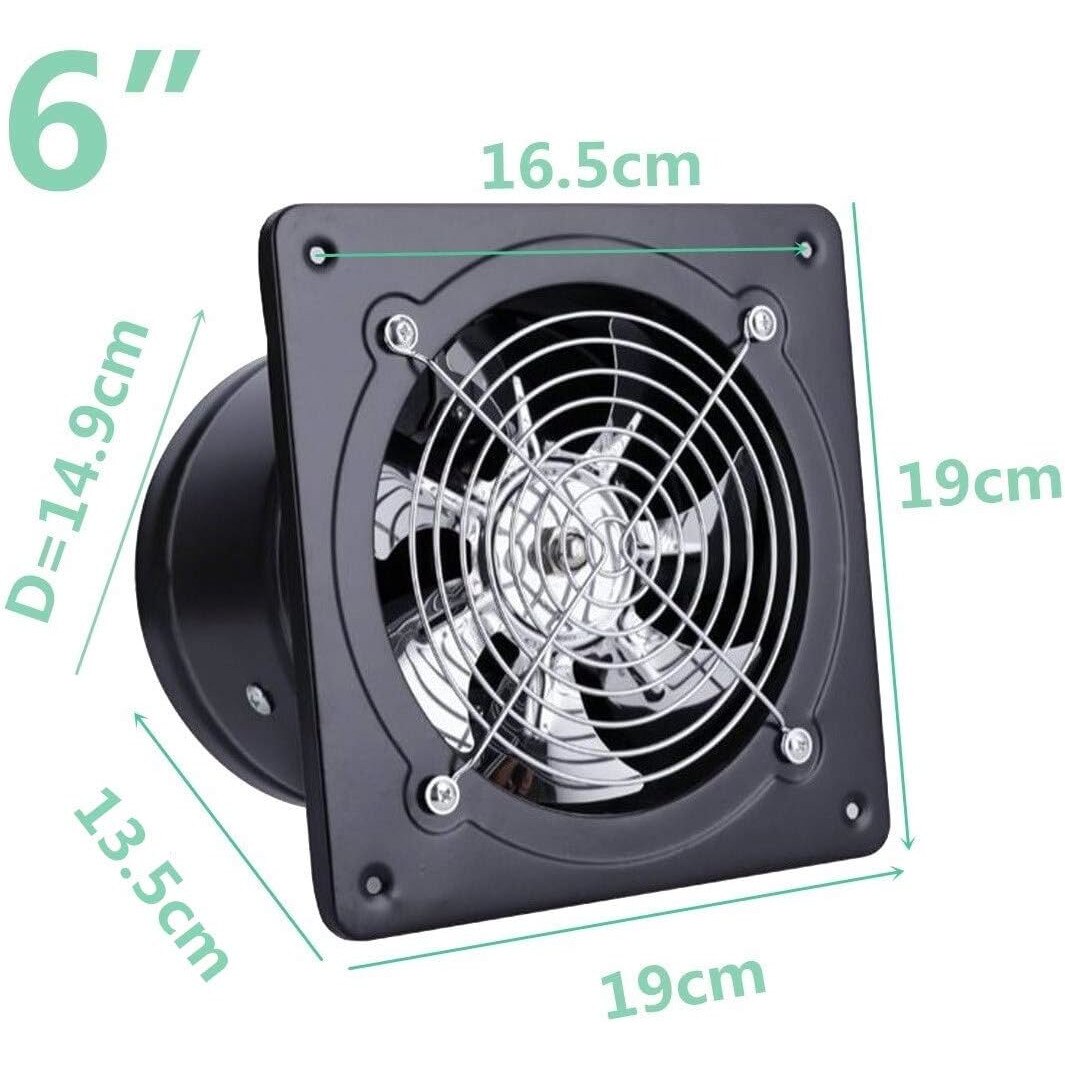 Ventilator de evacuare, Jormftte, Metal, Negru - eMAG.ro