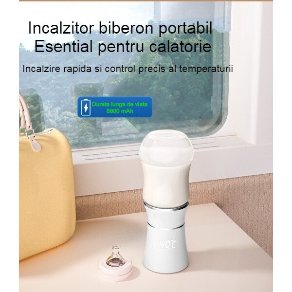 Incalzitor biberon portabil, electric, adaptoare pentru biberoane, USB ...