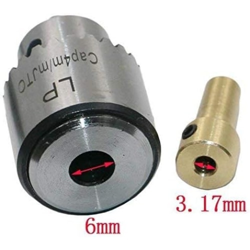 Mini mandrina electrica de gaurit, Mmgoqqt, Otel, 3.17 mm, 21.5 mm ...